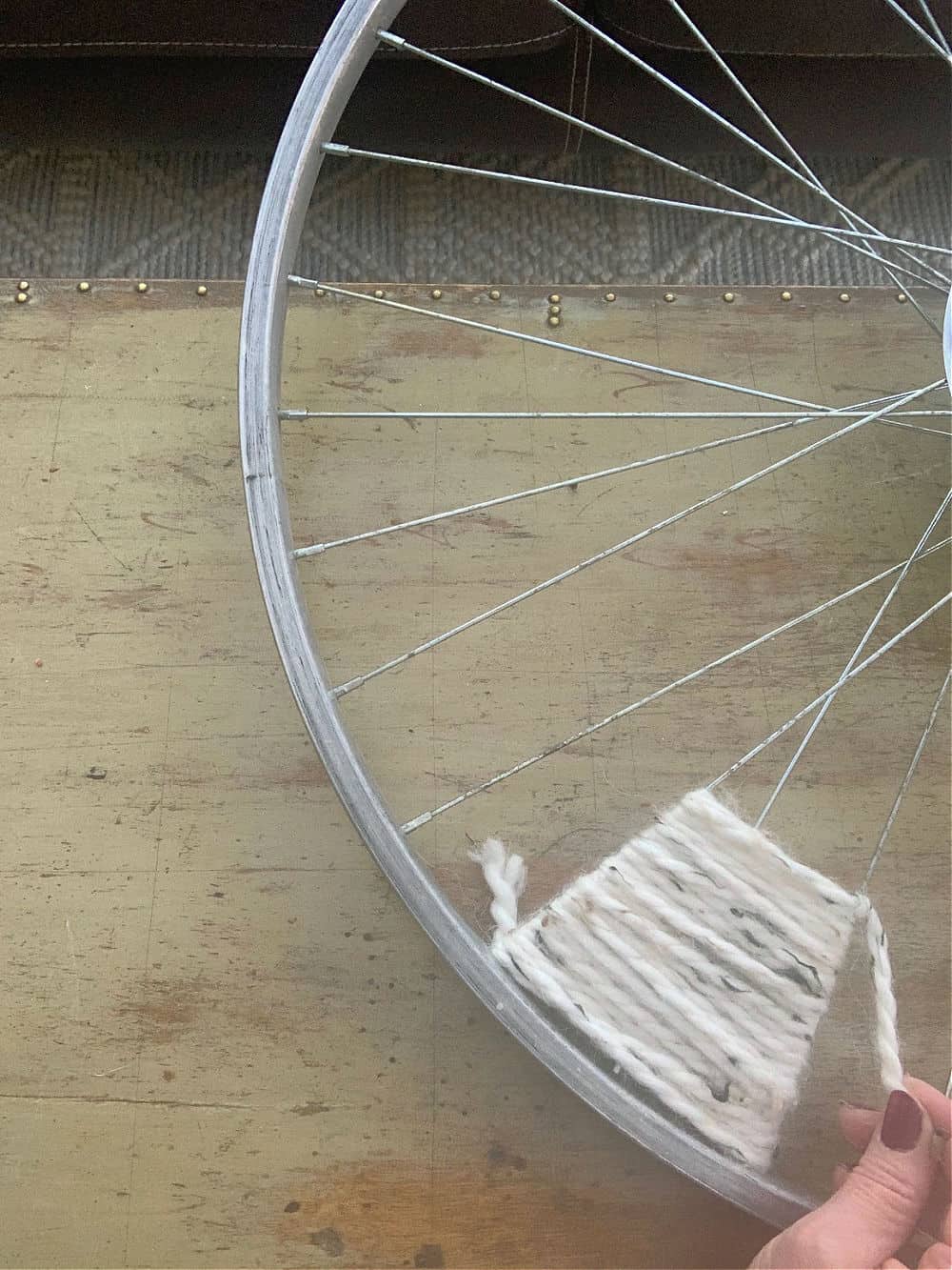 Upcycled Bicycle Wheel Art - Lora Bloomquist~Create & Ponder