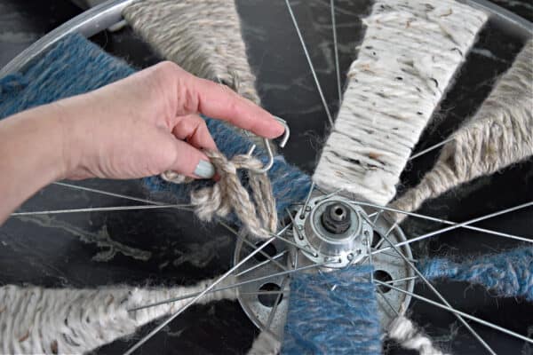 Upcycled Bicycle Wheel Art - Lora Bloomquist~Create & Ponder