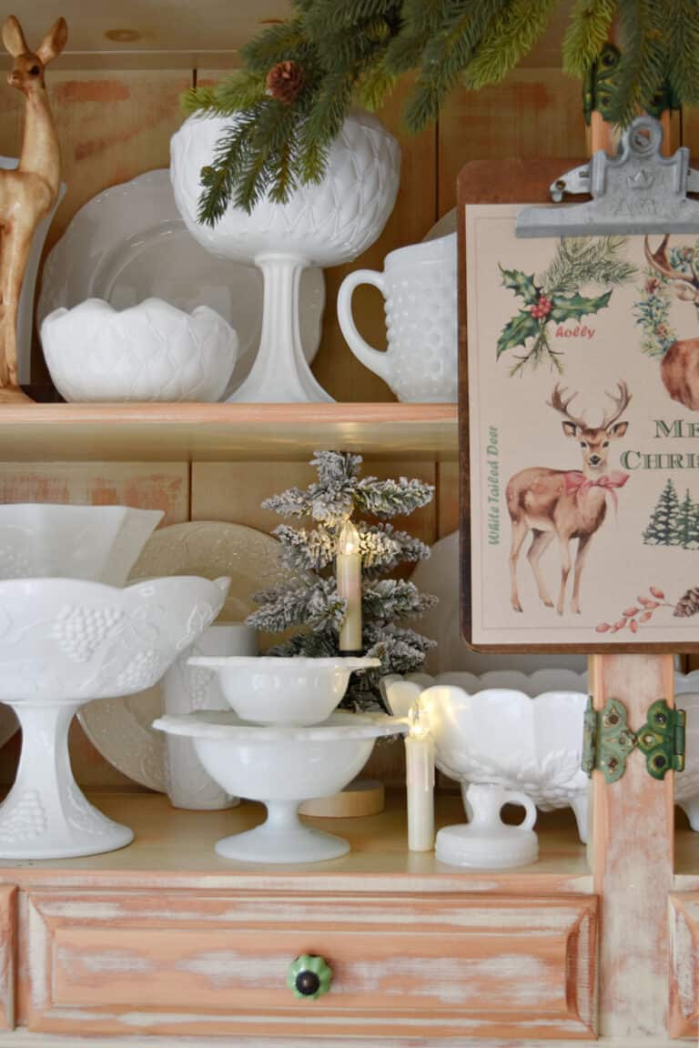 10 Pretty Ways to Decorate with Vintage Milk Glass - Lora Bloomquist ...