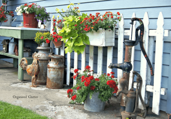 13+ Vintage Junk Container Gardening Ideas with Repurposed Style - Lora ...